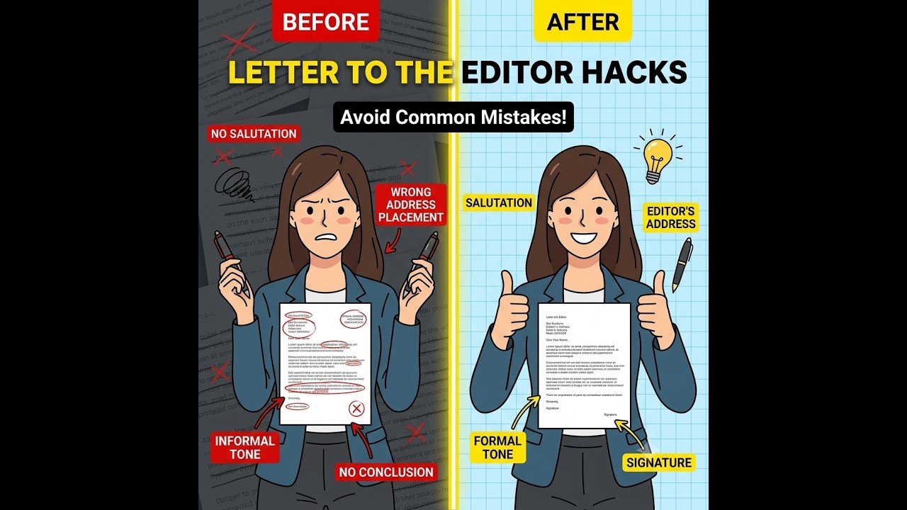 Avoid Mistakes in Letter to the Editor | Score Full Marks in Formal ...