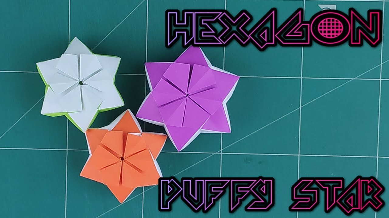 How to Make A Paper Stars Tutorial - Easy Origami Lucky Hexagon Puffy Star | DIY Paper Craft ...