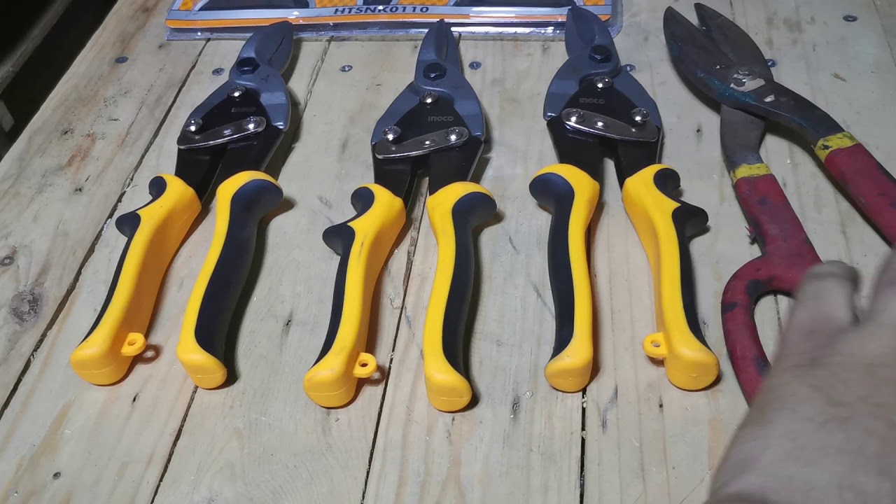 Ingco 10-inch HSNK0110 Aviation Snips Set - YouTube