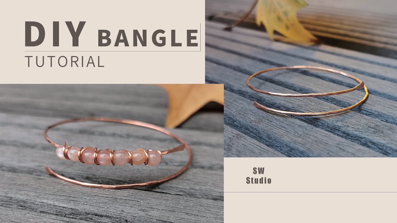 DIY bangle /Wire Wrapping bracelet Tutorial / DIY Jewelry / DIY ...