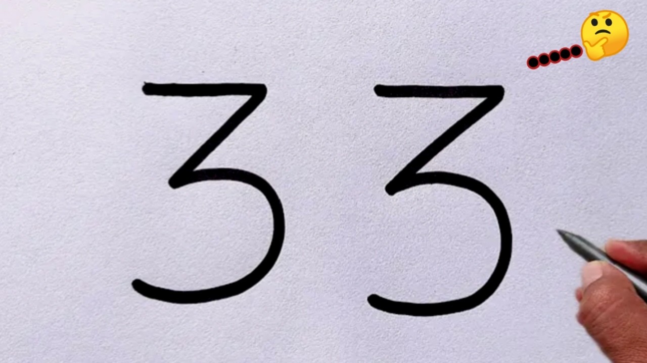Wow‼️Cara Mudah Menggambar BURUNG KAKATUA DARI ANGKA 33.🤔 How to draw ...