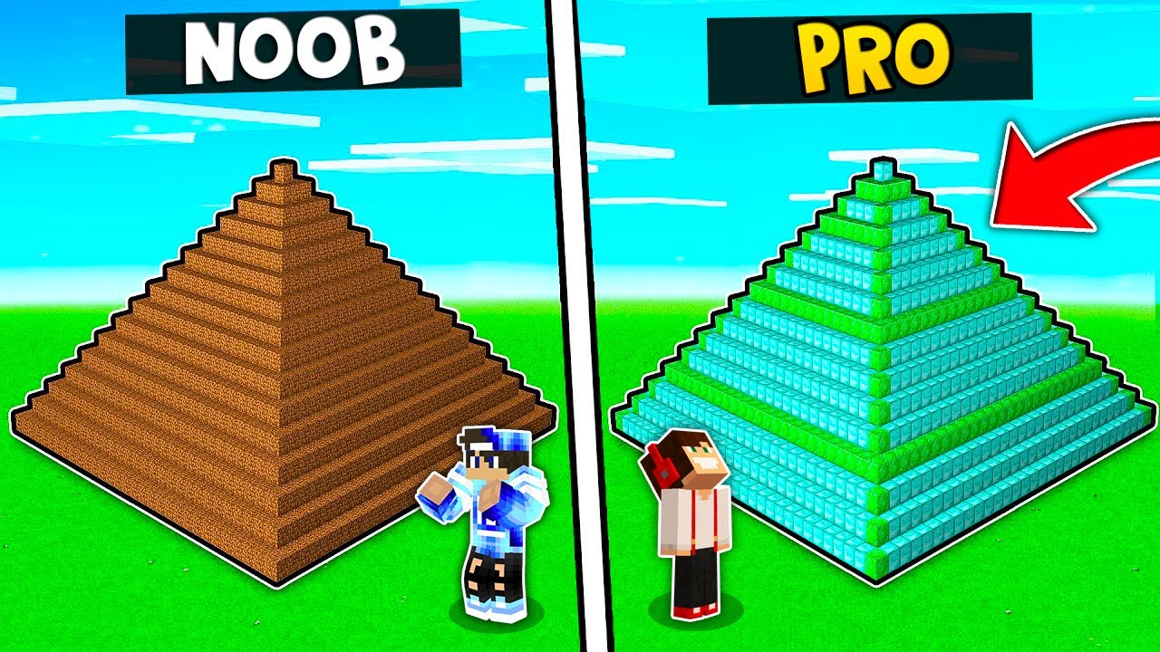 OGROMNA PIRAMIDA NOOB i PRO W MINECRAFT?! GPLAY & LAKI - YouTube