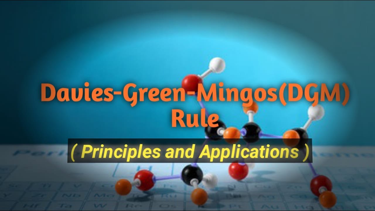 DGM rules (Davies–Green–Mingos) || ORGANOMETALLIC CHEMISTRY || - YouTube