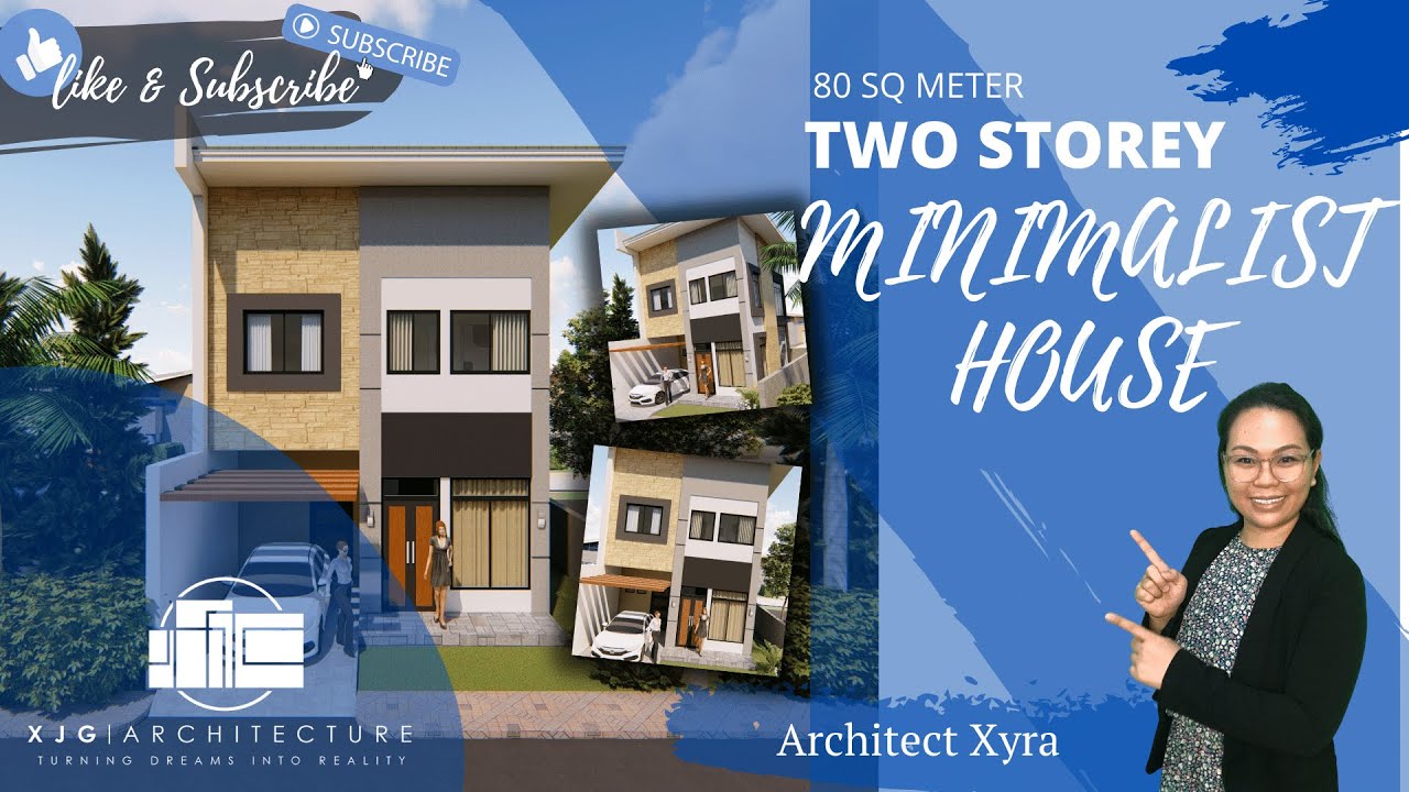 Two Storey Minimalist House | 80 square meters Lot Area - YouTube