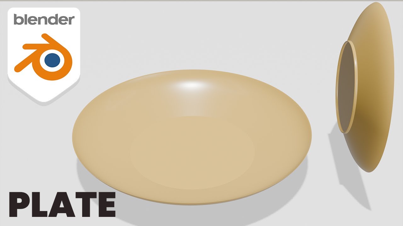 HOW TO MODEL A LOW POLY PLATE IN BLENDER- BEGINNER - YouTube
