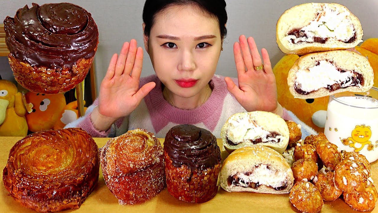 이즈니베이커리 빵들 Isigny Bakery Breads 먹방 Mukbang Eating Sound - YouTube