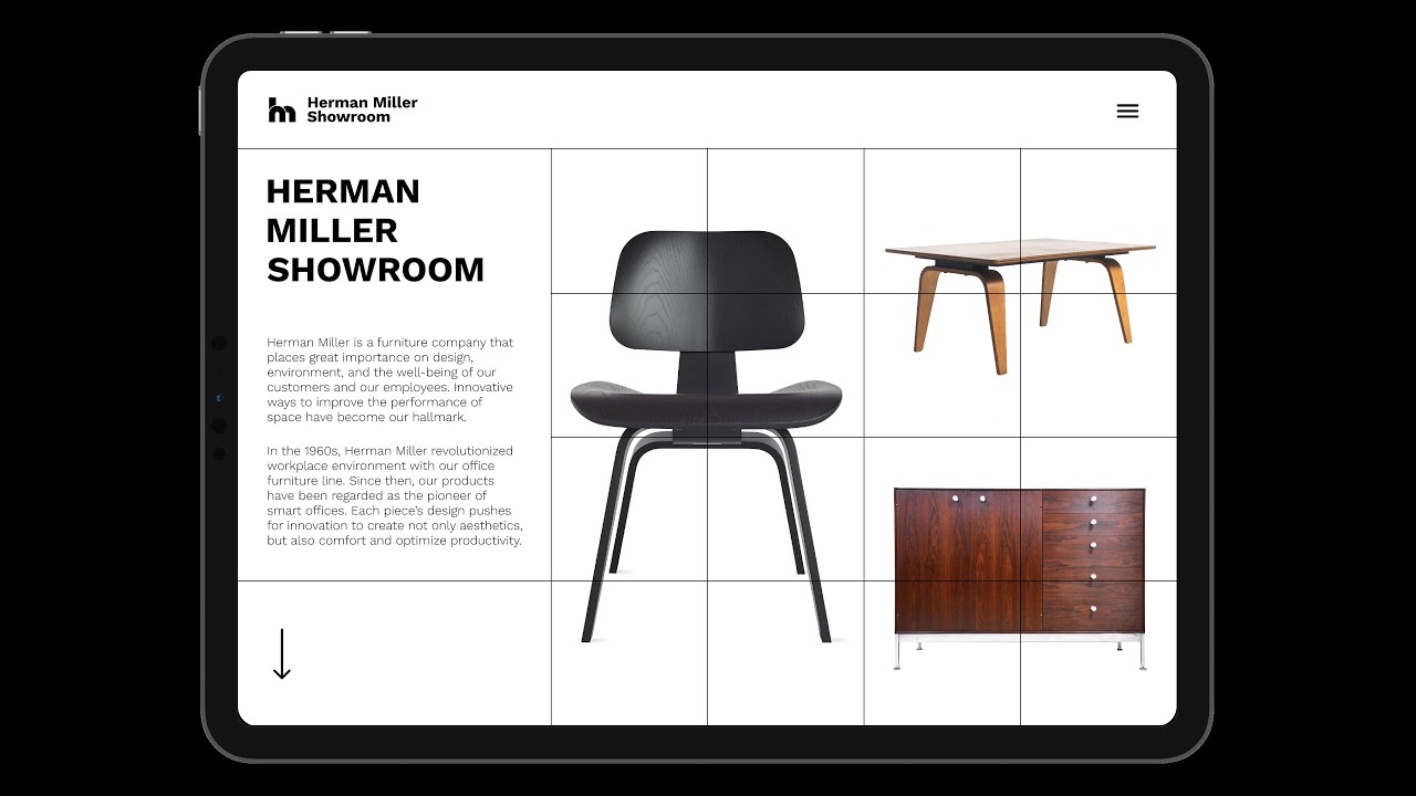 Herman Miller Showroom - Tablet Layout - YouTube