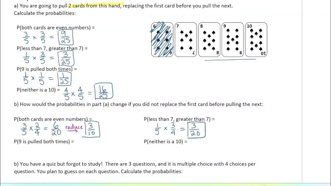 Math 8 - Calculating Probabilities Using Multiplication - Probability ...