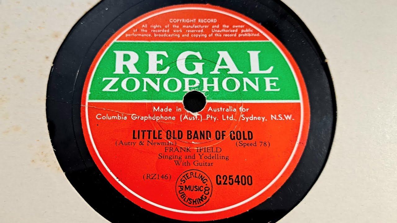 Little Old Band Of Gold. Frank Ifield. Regal Zonophone 78rpm Record ...