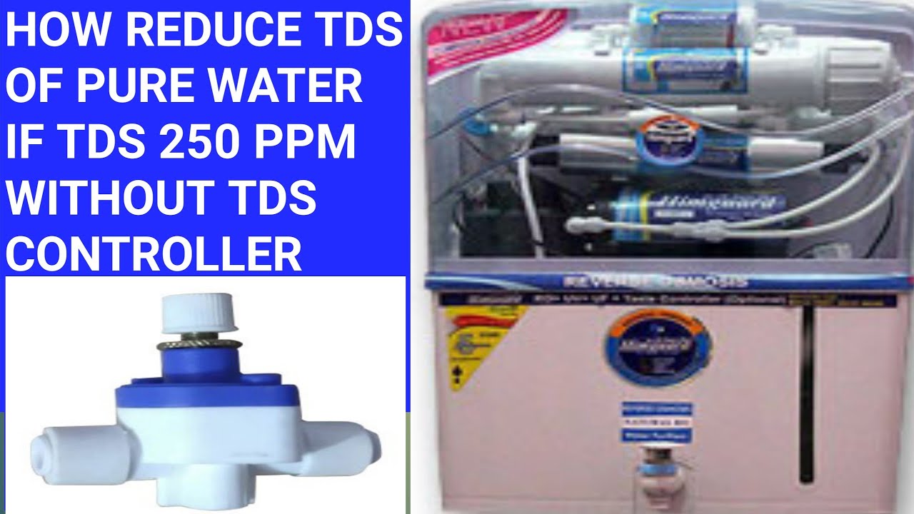 How reduce ro pure water tds without tds controller. - YouTube