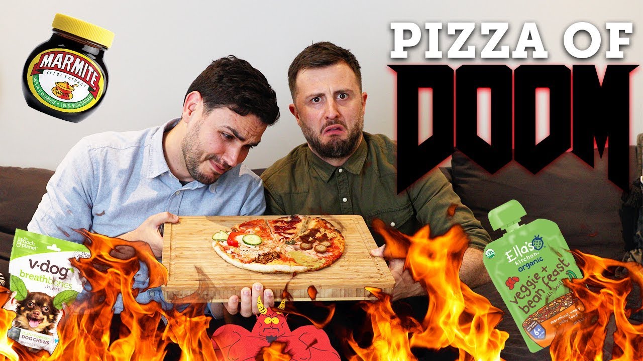 PIZZA OF DOOM CHALLENGE! (VEGAN EDITION)🍕 - YouTube