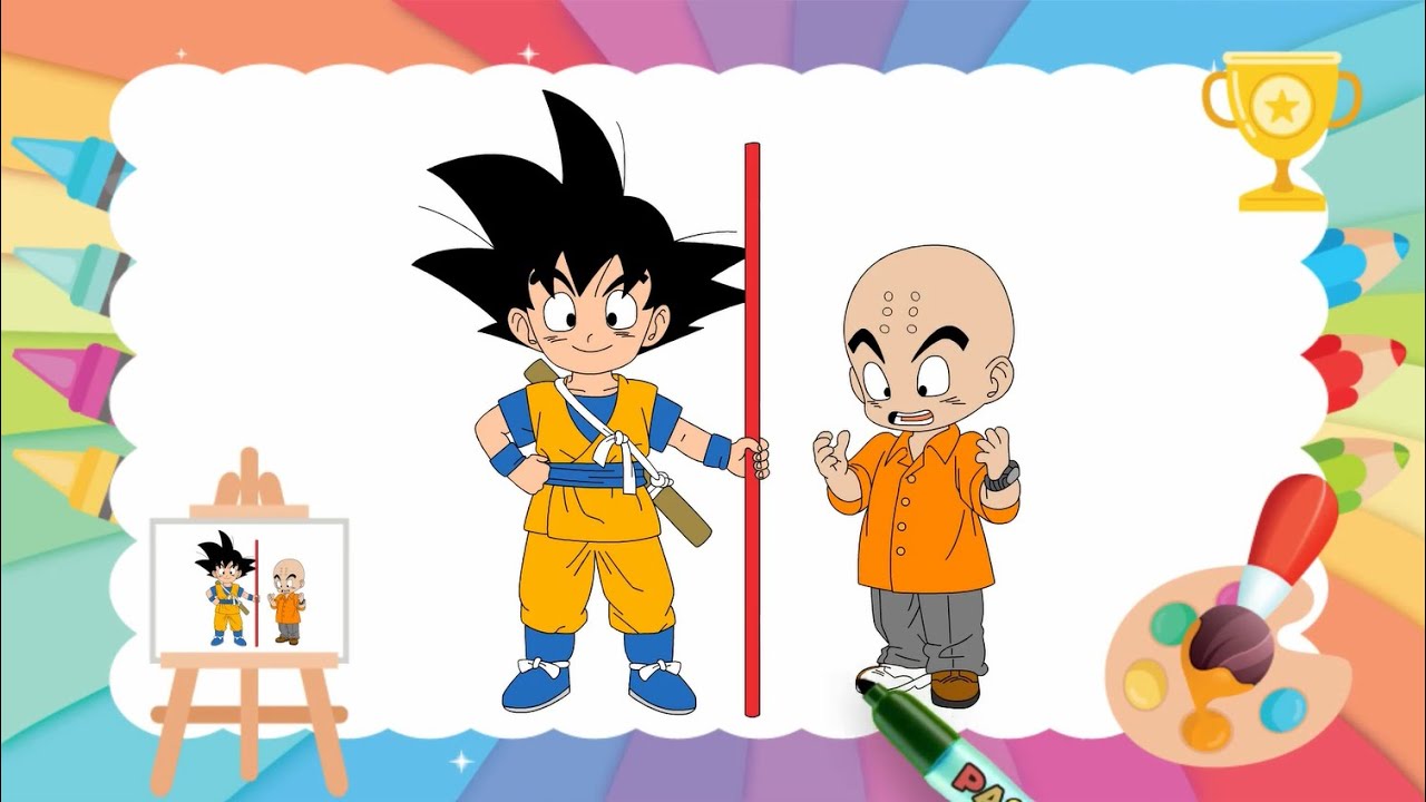 how to draw Goku and Krillin from dragon ball | drawing Goku | easy and ...