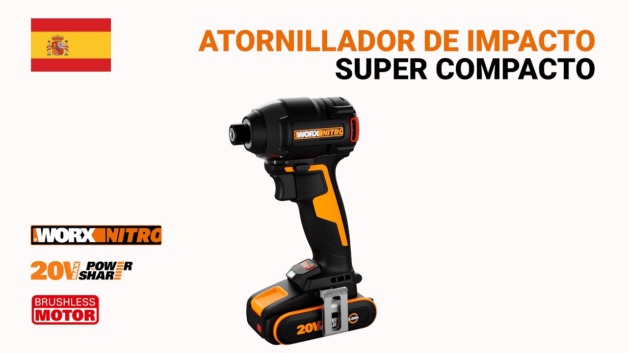 WORX WX265 ATORNILLADOR DE IMPACTO SUPER COMPACTO ES - YouTube