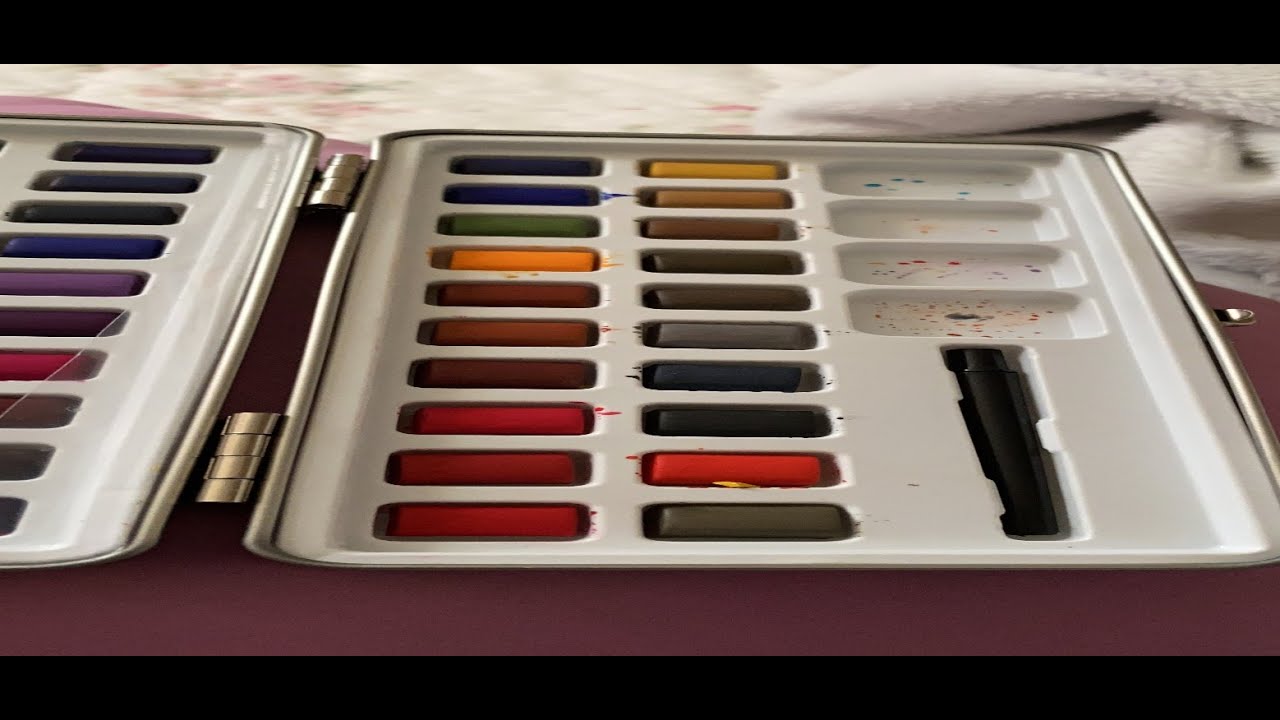 Artistik Watercolor Paint Set - 50 Colors in Half Pan Palette and ...