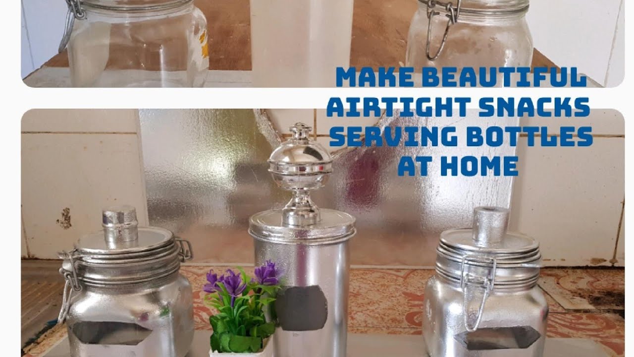 How to make beautiful jars at home |airtight snack jar | cookies jar ...