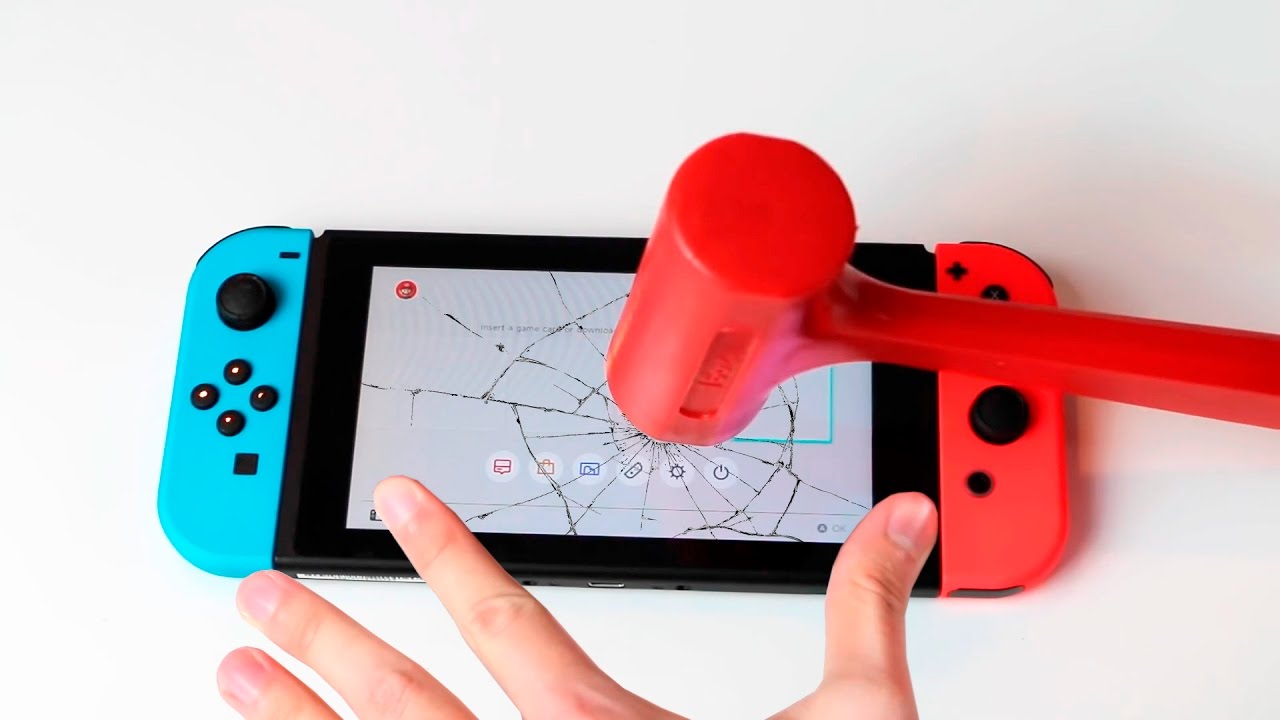 NINTENDO SWITCH DESTROZADA A MARTILLAZOS - YouTube