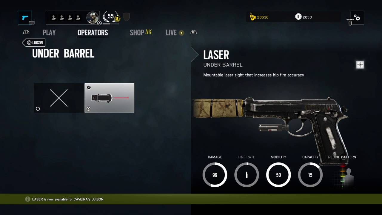 Tom Clancy's Rainbow Six Siege Caveira Ceifador Loadout Bio - YouTube