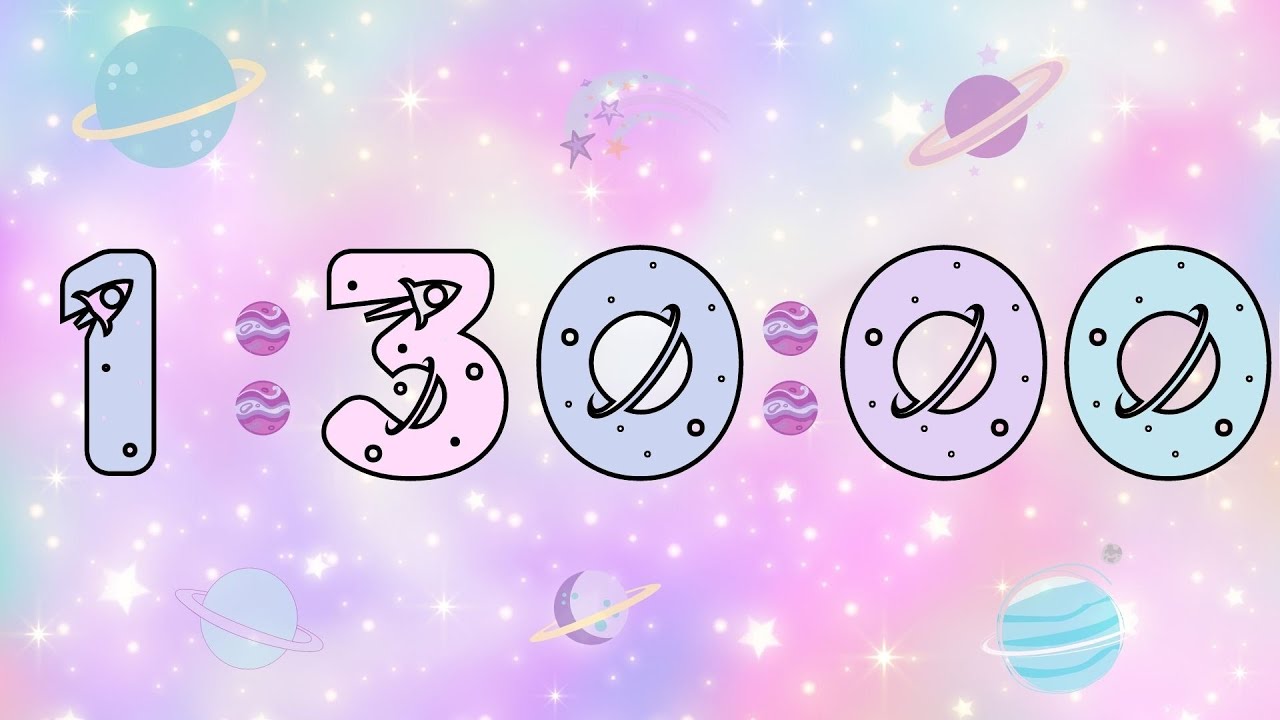 90 Minute Pastel Galaxy Timer - YouTube
