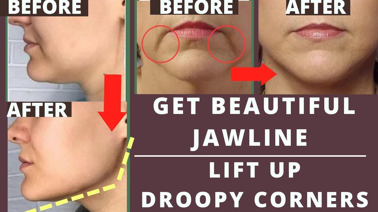 Get beautiful jawline! Lift up Droopy Corners| Face Yoga and Massage ...