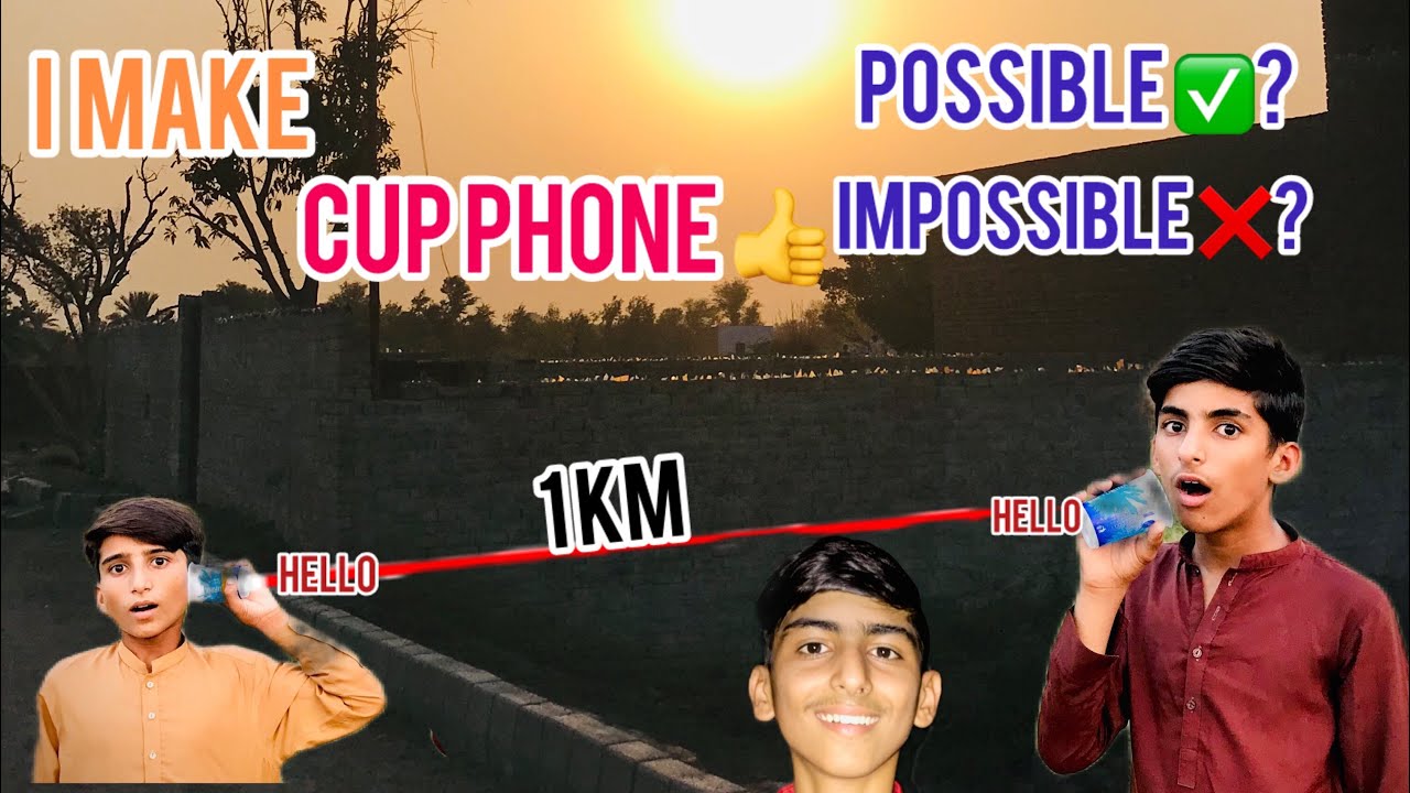 Longest cup phone i made 😁Range disposible glass phone😄 - YouTube