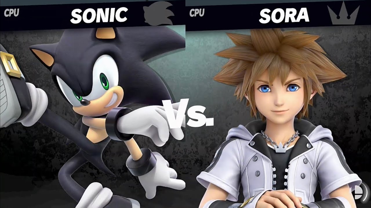 Super Smash Bros. Ultimate - Sonic (Black) VS Sora (Ultimate) - YouTube