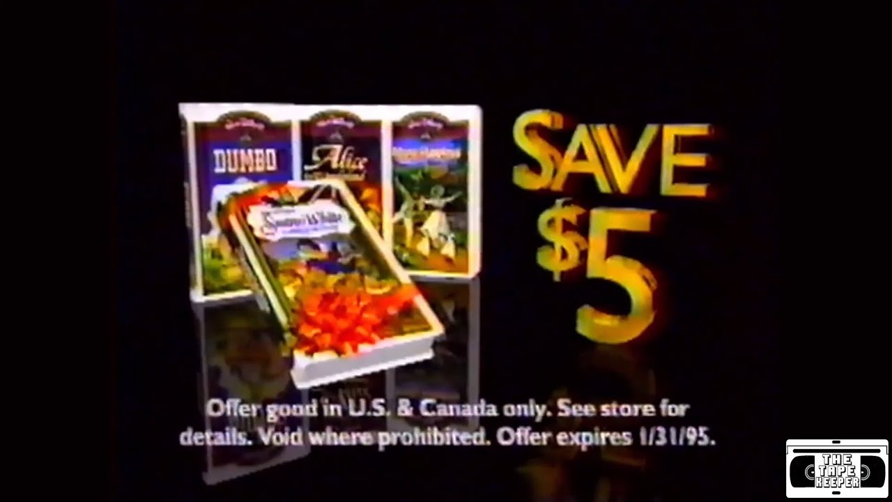 Disney Masterpiece VHS Collection Commercial - 1994 - YouTube