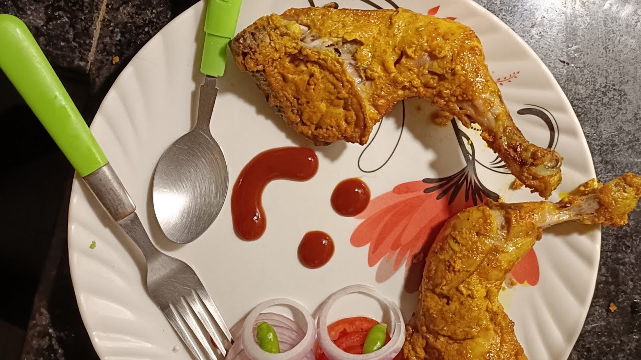 Tandoori chicken by Subhas Roy//Microwave Chicken recipe//Yummy food ...