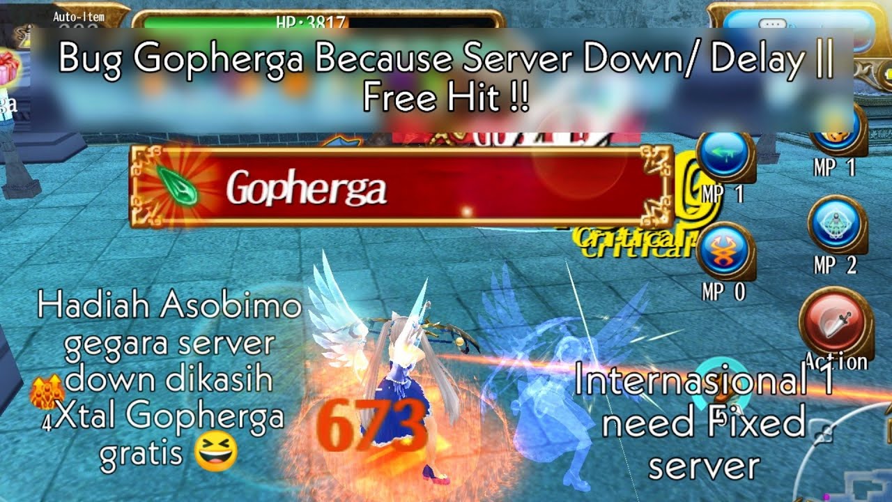Toram Online Bug Gopherga Because Server Down/ Delay || Free Hit ...