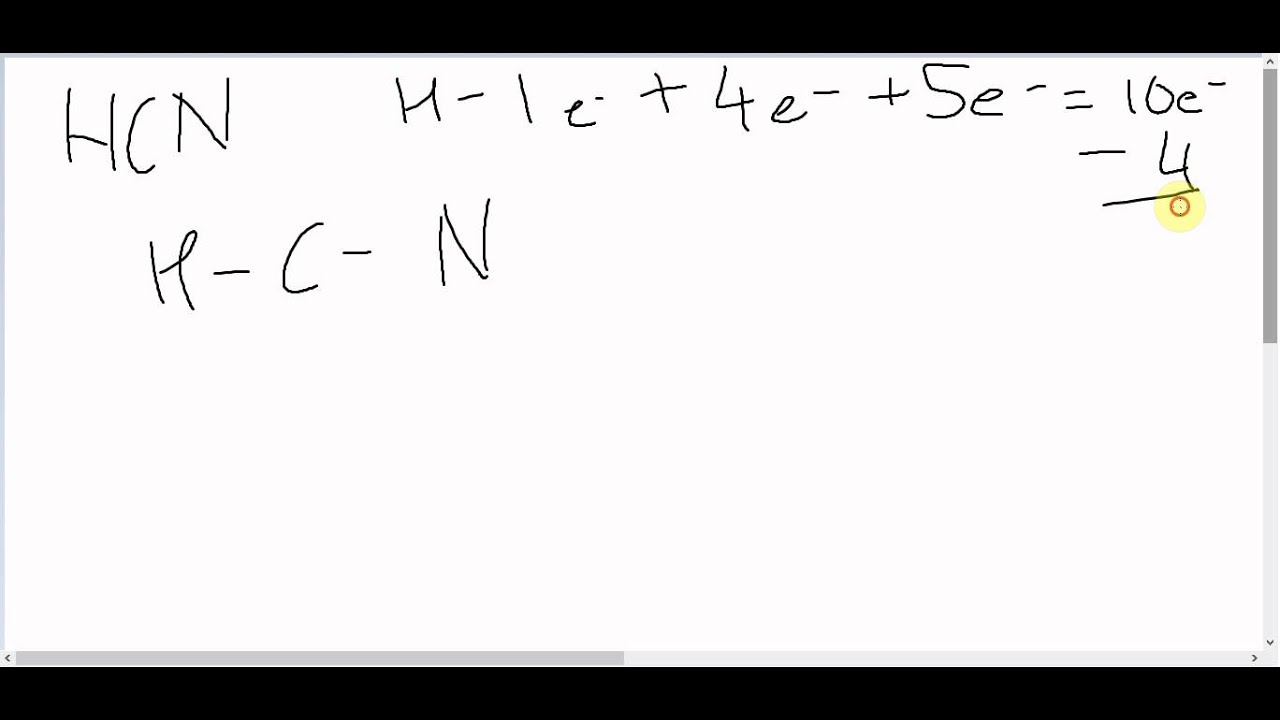 Drawing Lewis diagrams-Part 2-HCN - YouTube