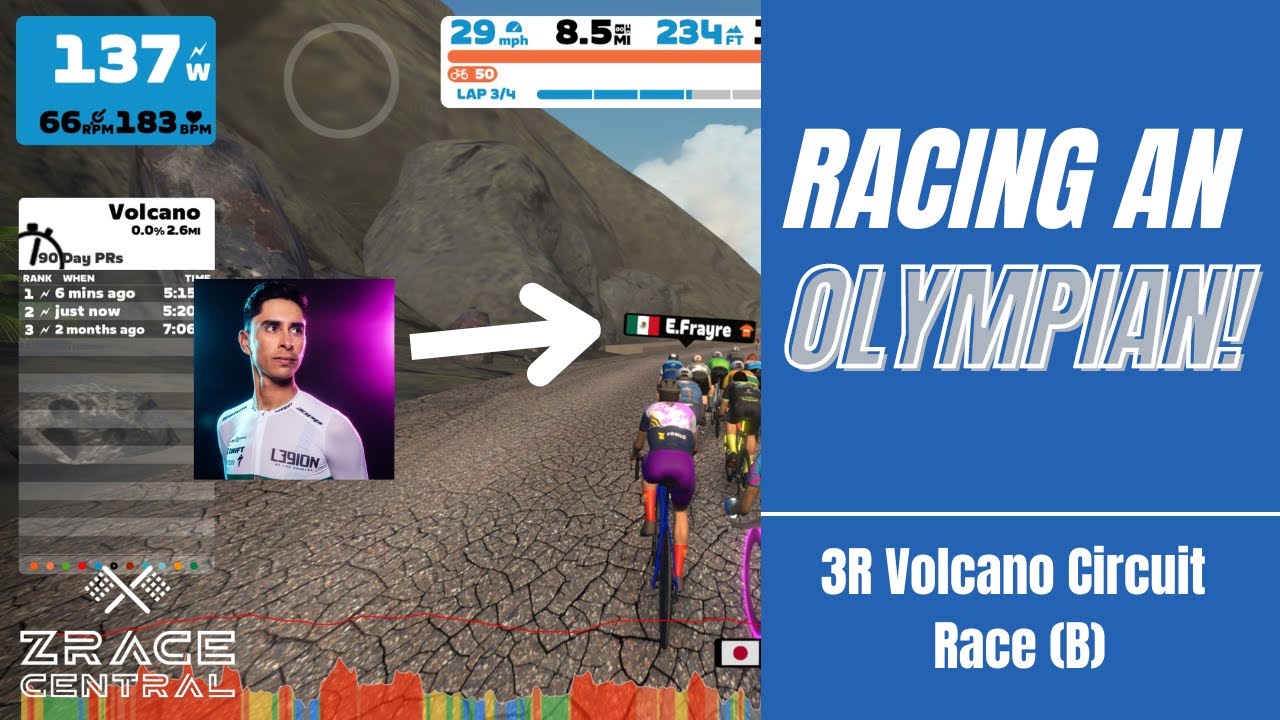 Racing an OLYMPIC CYCLIST!!! // 3R Volcano Circuit Race (B) - YouTube