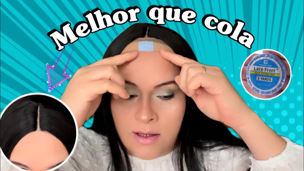 COMO COLA PERUCA LACE WIG FÁCIL COM FITA ADESIVA LACE FRONT - YouTube