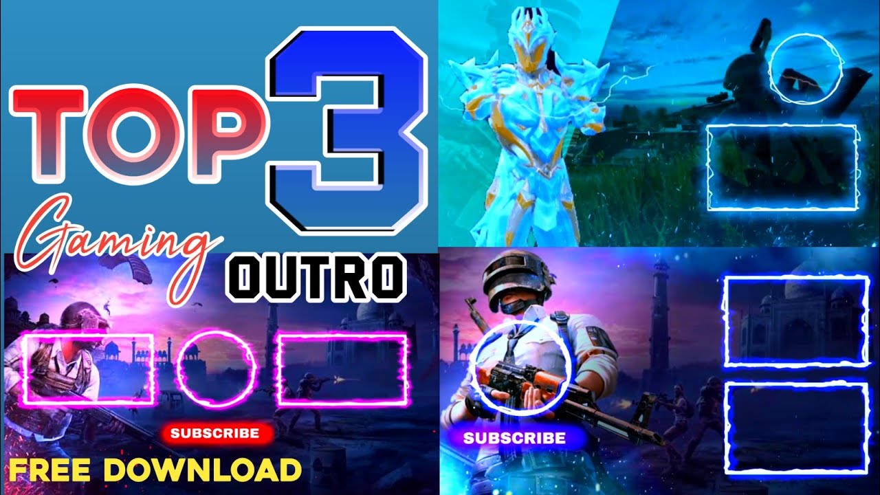 Top 3 Best Gaming Outro No Copyright || End Screen Template || Free ...