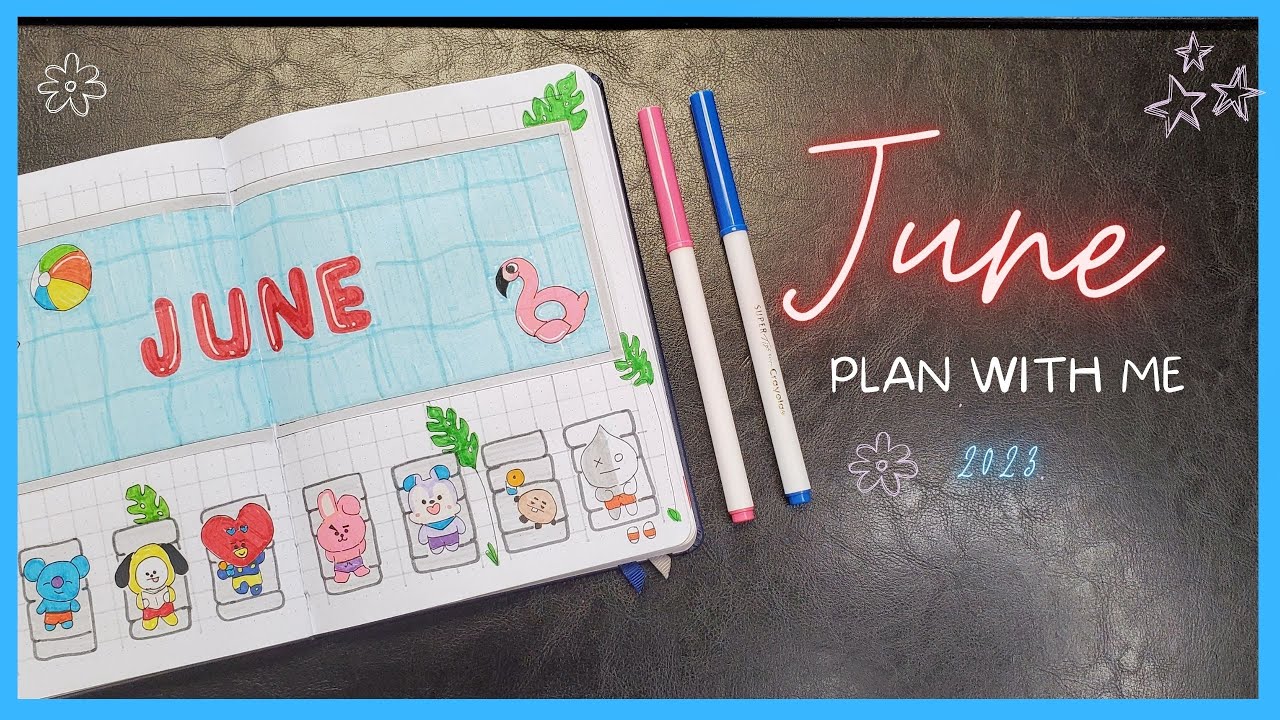 June Plan with me ~ Bullet Journal 2023 - YouTube