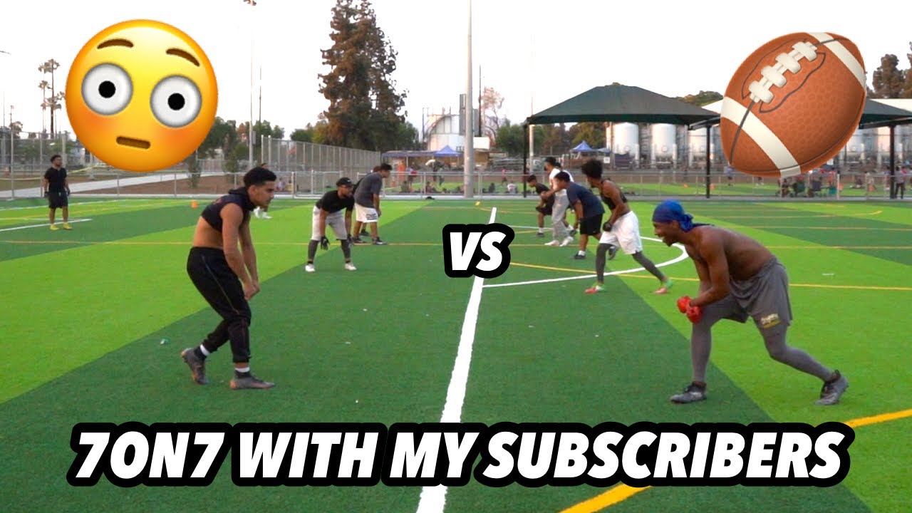 INTENSE GAME OF 7ON7 WITH MY SUBSCRIBERS🏈😤 *WHO WON??* - YouTube