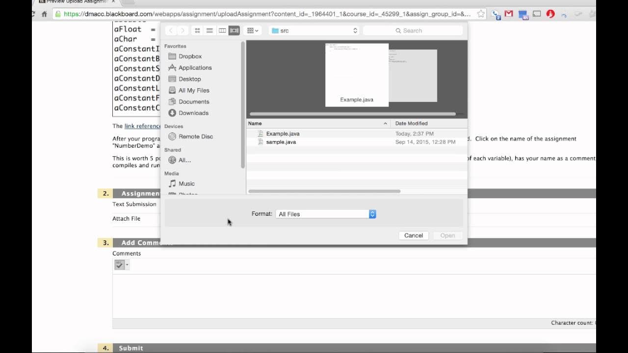 Submitting Java files to Blackboard - YouTube