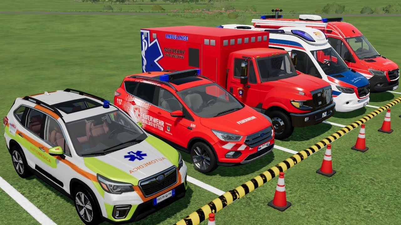 All police cars and ambulance emergency vehicles transporting to the ...