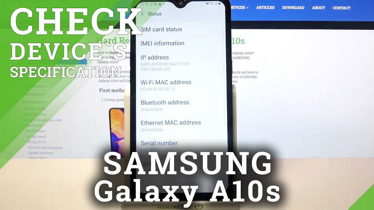 How to Check Device Specifications in SAMSUNG Galaxy A10s – Find Phone ...