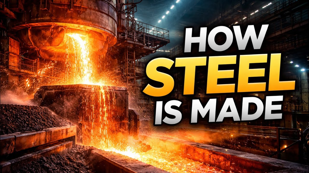 How Steel Is Made 🏭 Inside a Modern Steel Factory Full Process - YouTube