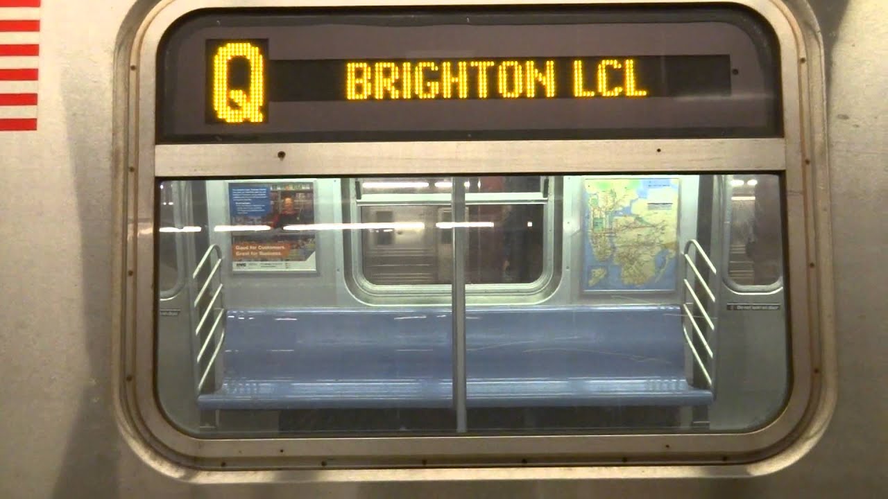 NYC Subway Fastrack: R160 (Q) Exterior Destination Sign To 57th Street ...
