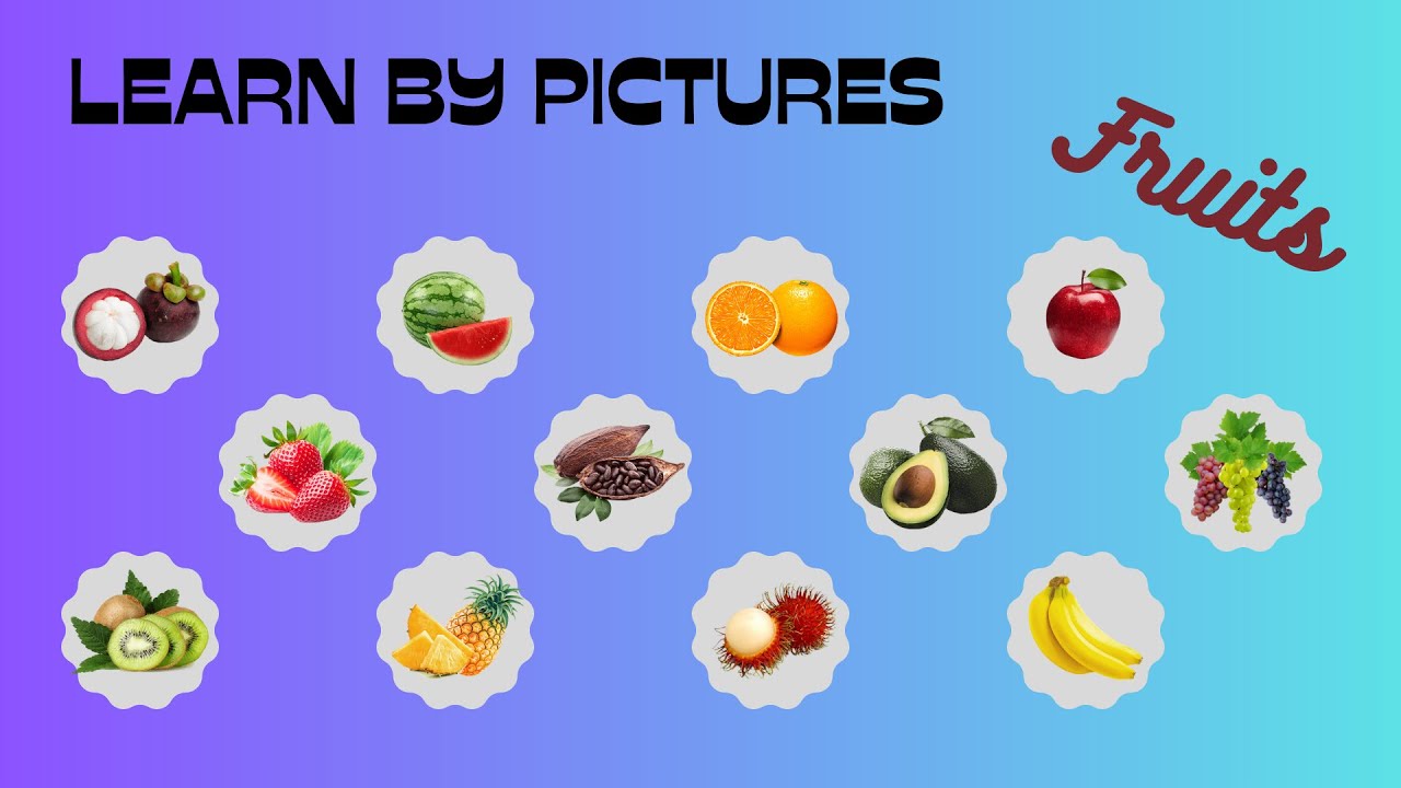 Learn Fruits by Pictures Compilation 1 - YouTube