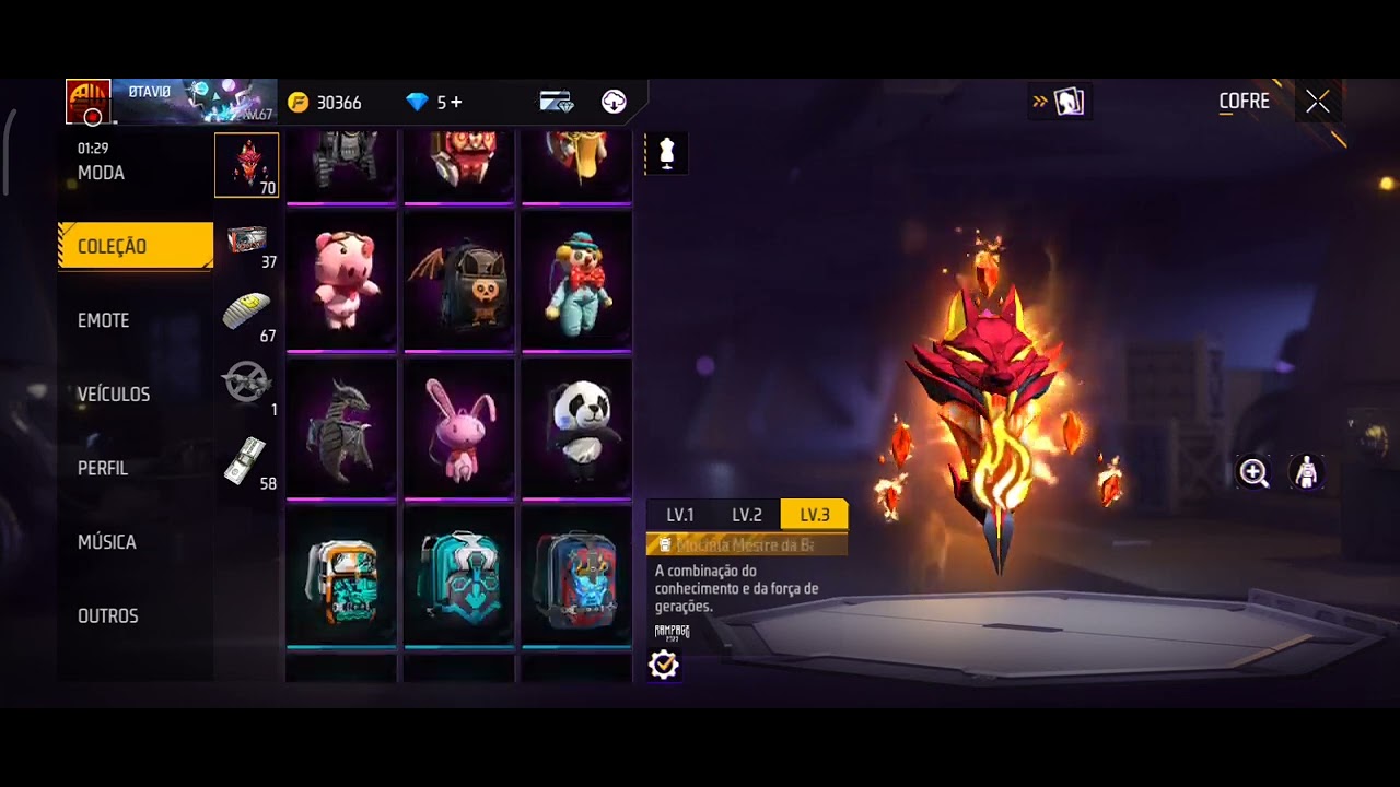 VENDO CONTA DO FF, TEM 9° PASSE UMP RUBY - YouTube