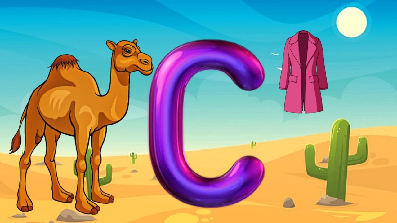 C is for cat C for camel || letter C learning || letter C phonics sound ...