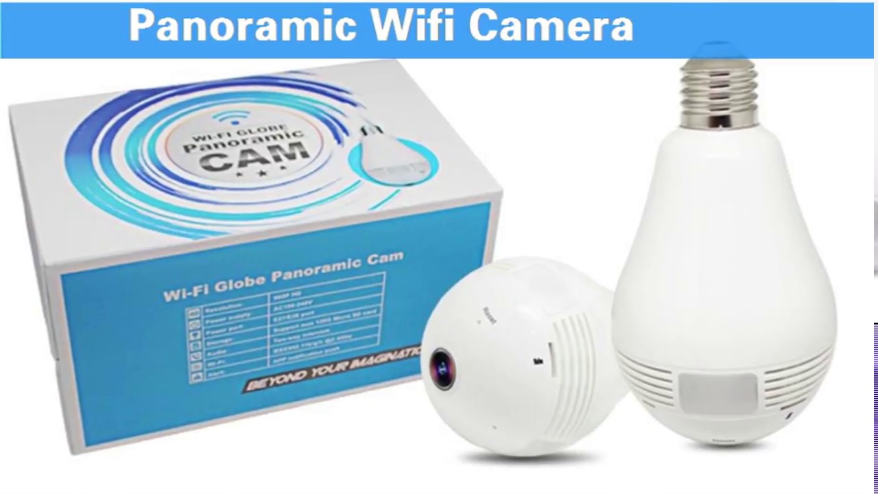 Light Bulb Wireless IP Camera Surveillance HD 960P P2P Fisheye 360 ...