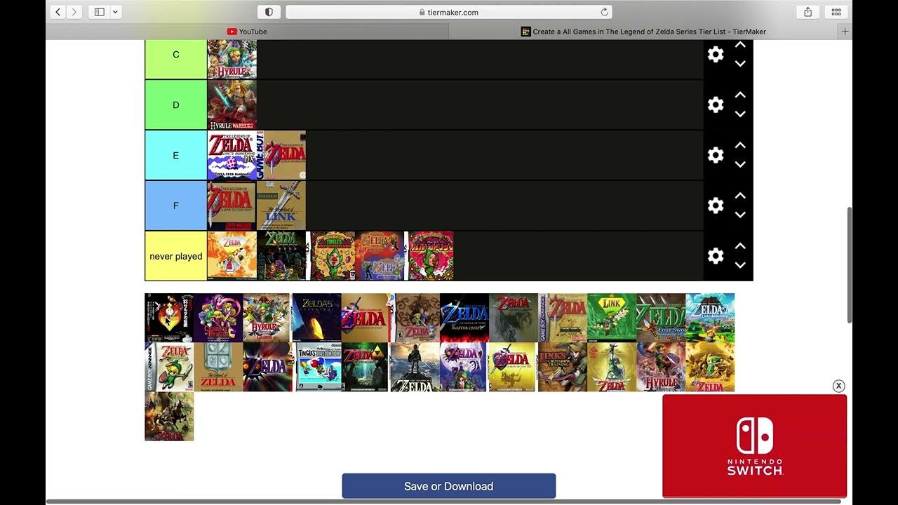 Making A Zelda Game Tier List YouTube making-a-zelda-game-tier-list-youtube