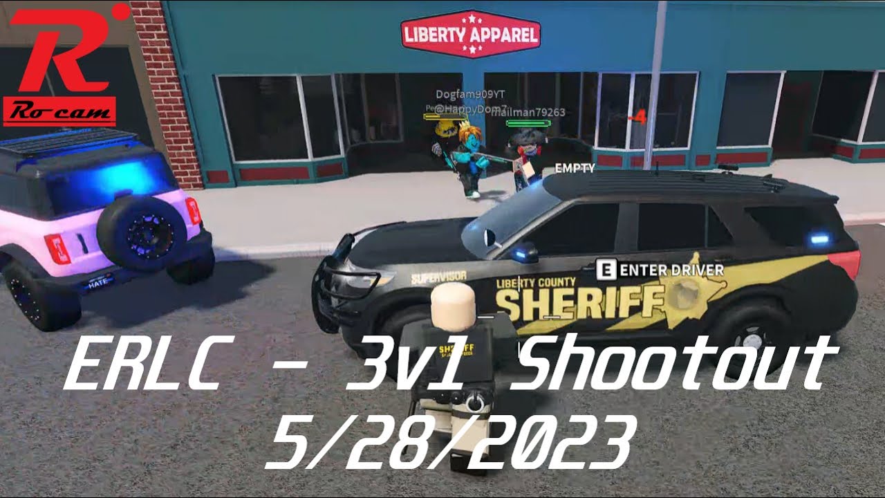 Roblox | ER;LC | 3v1 Shootout at Robbery Scene - YouTube