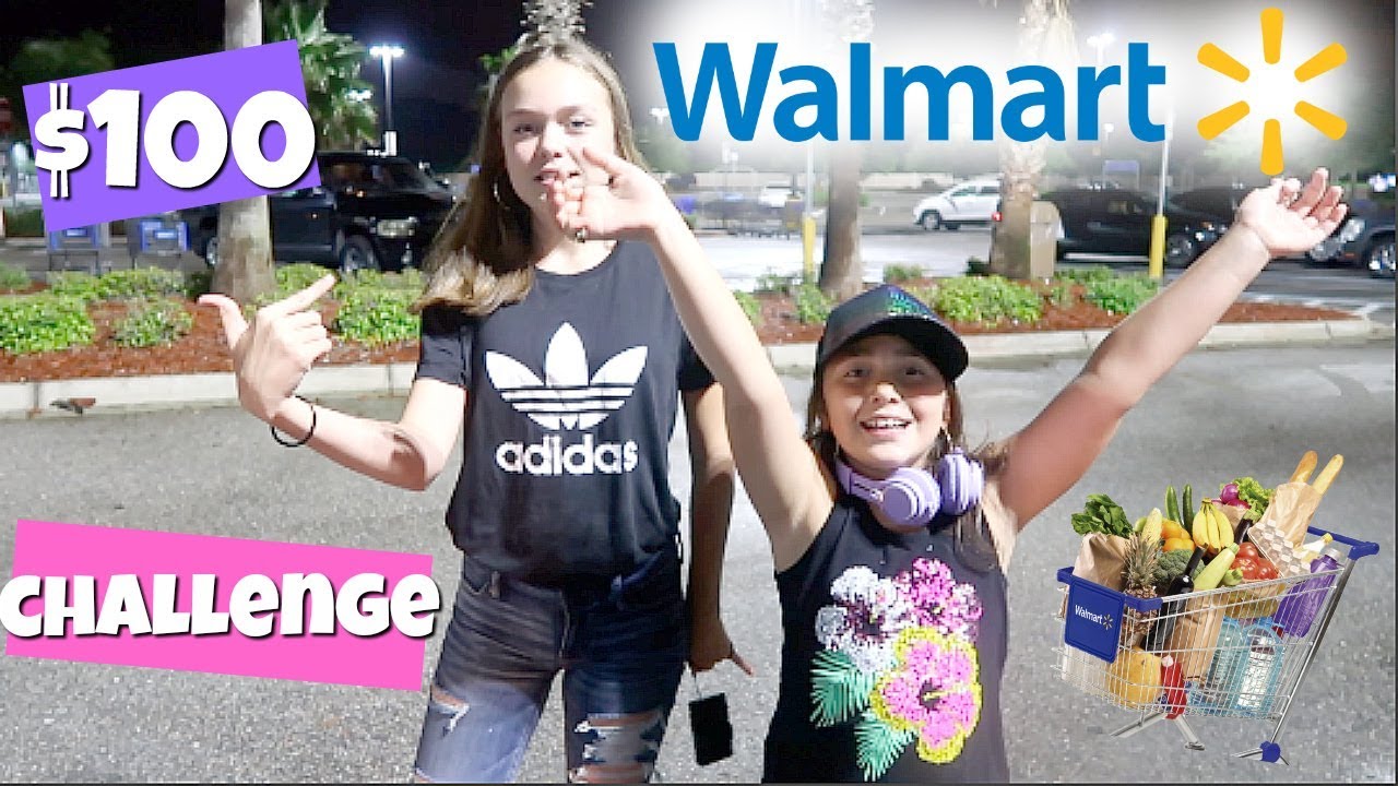 $100 WALMART SHOPPING CHALLENGE! - YouTube