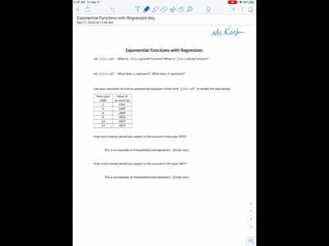Exponential Regression - YouTube