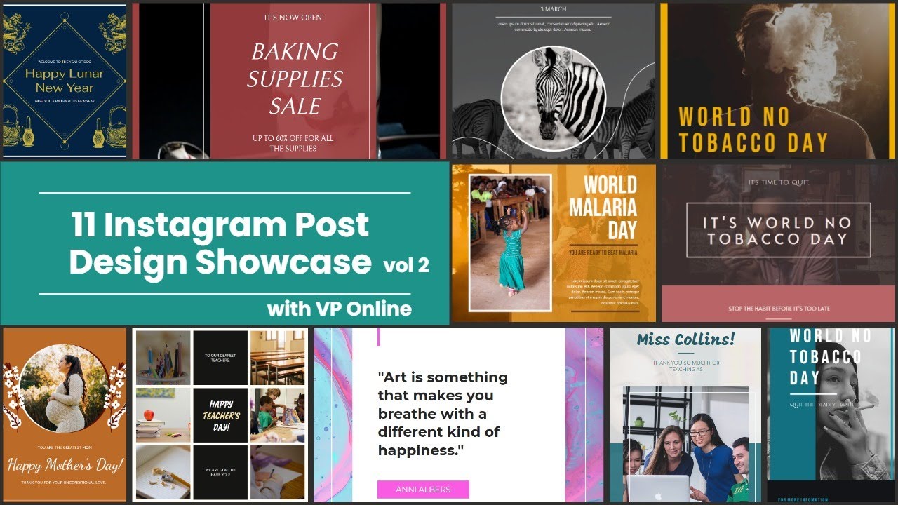 Showcase of 11 Instagram Post Designs vol. 2 - YouTube