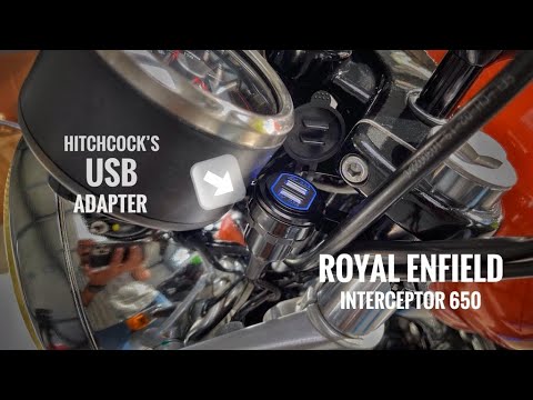 Hitchcock's USB adapter install on Interceptor 650. Best in the market ...