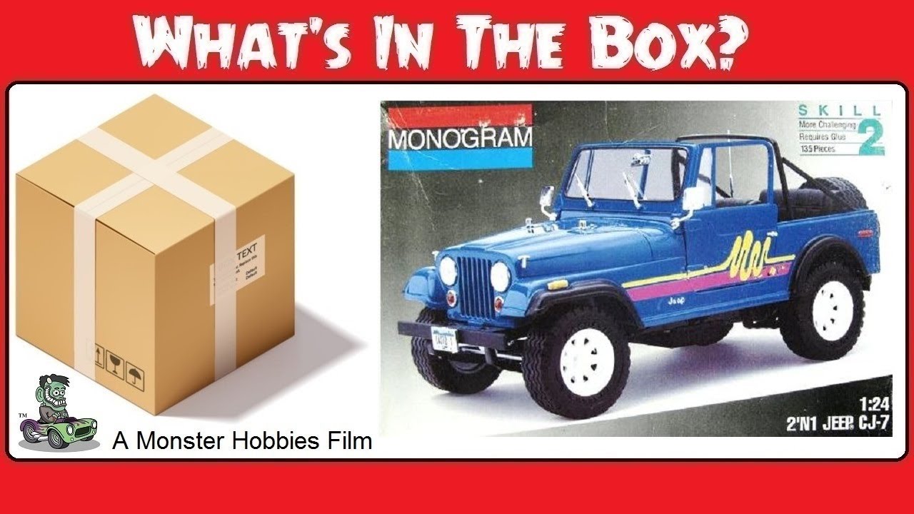 What's In The Box?? The Monogram 1977 AMC Jeep CJ7 - A Model Car Unboxing Video - YouTube